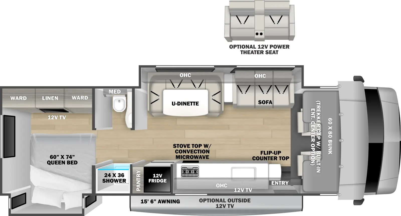 3011DS | Forester Floorplan - Forest River RV