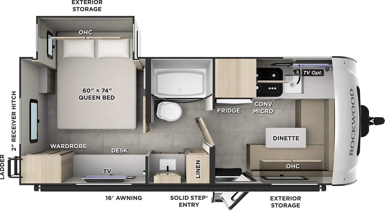 2026 Rockwood Geo Pro G20BS Floorplan - Forest River RV