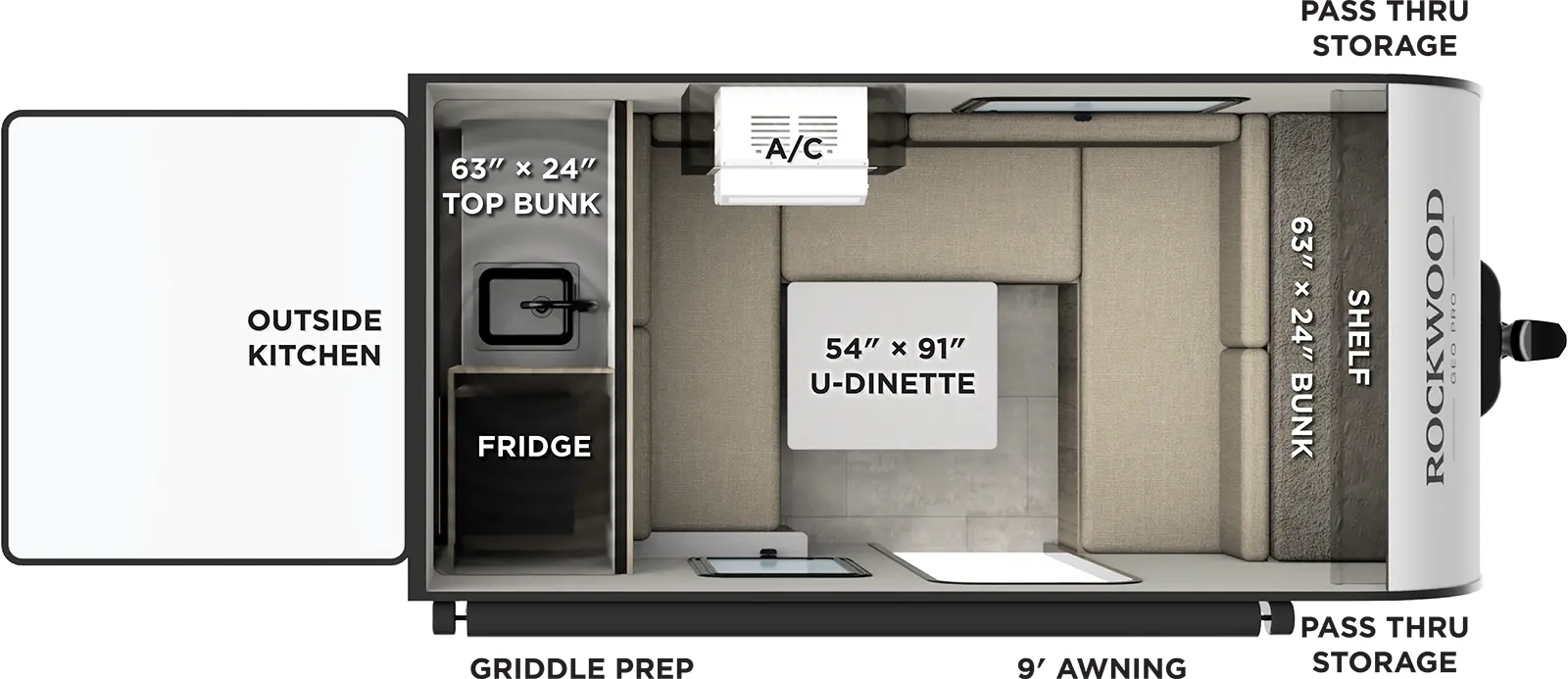 2026 Rockwood Geo Pro G11LE Floorplan - Forest River RV